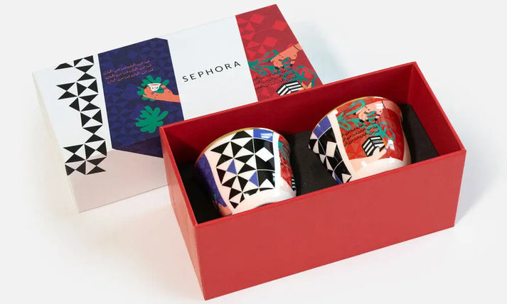 Kashida Design - Sephora Custom Made Arabic Coffee Cups