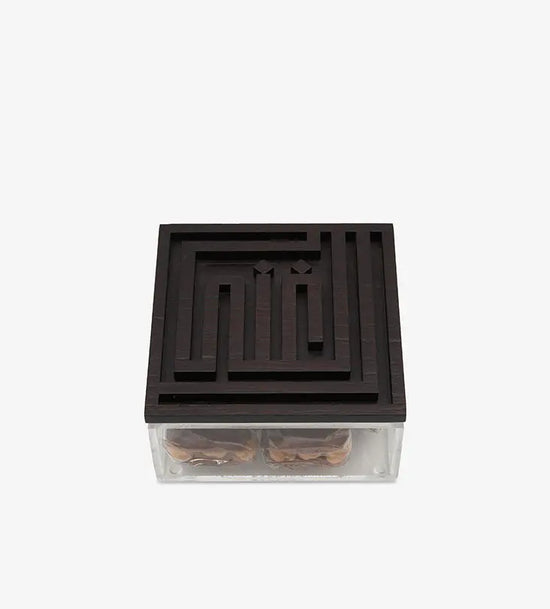 Kashida - Ghina Acrylic Box - Small (Brown) – Kashida Design