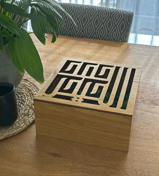 Name Wooden Box - Kashida Design